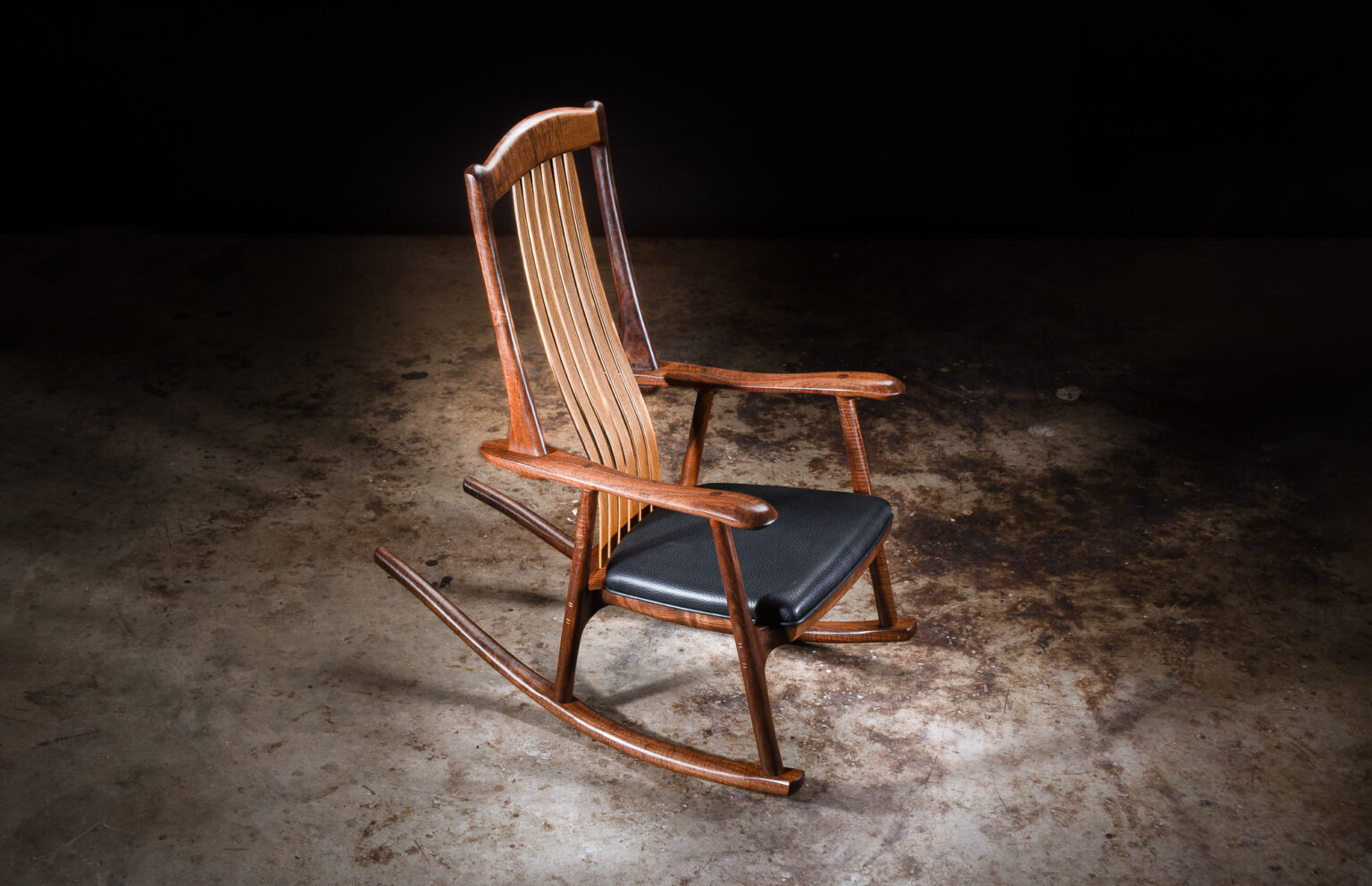 The Kenebec Floating Back Rocking Chair | Erickson Woodworking